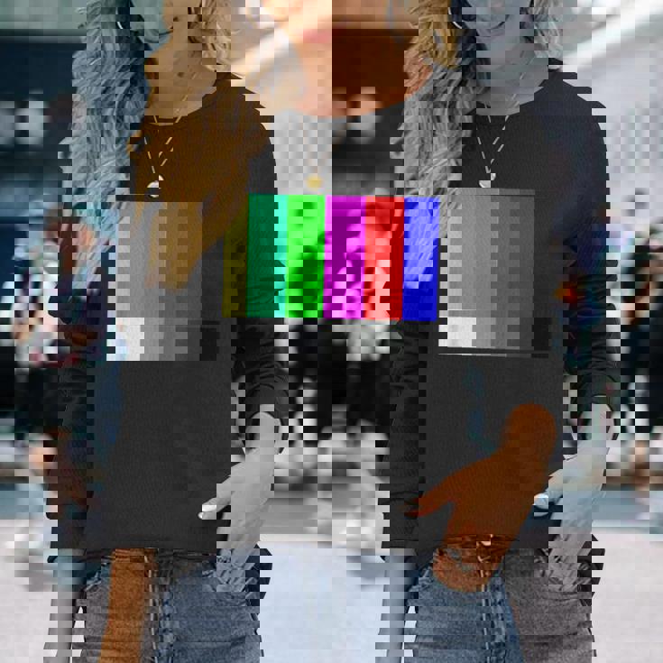 Tv Offline Color Bars Test Pattern Technical Difficulties Long Sleeve T ...
