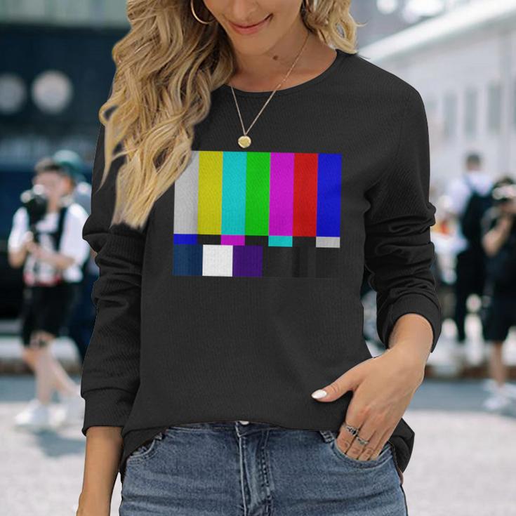 Tv Test Pattern Test Card Pal Ntsc Tv Test Pattern Long Sleeve T-Shirt ...