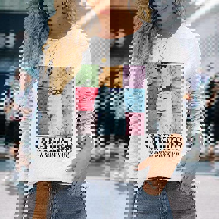 Capybara The Rodents Capy Tour Meme Graphic Summer Long Sleeve T-Shirt ...