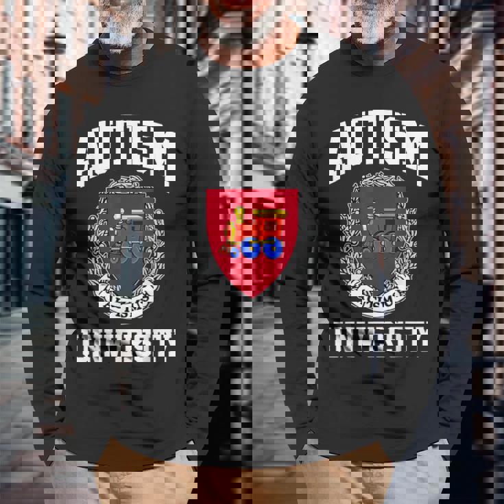 Autism Awareness University Puzzle Pieces Support Autismus Long Sleeve ...