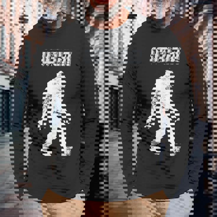 Bigfoot Circle Game Gotcha Meme Ok Hand T Long Sleeve T-Shirt - Monsterry