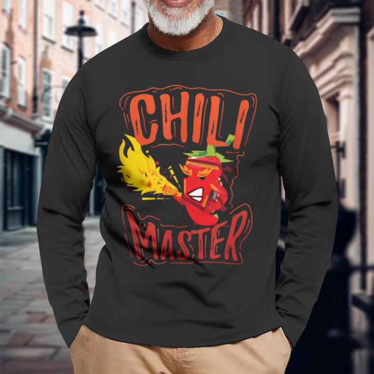 Chili Master Food Contest Cook Off Red Pepper Long Sleeve T-Shirt ...