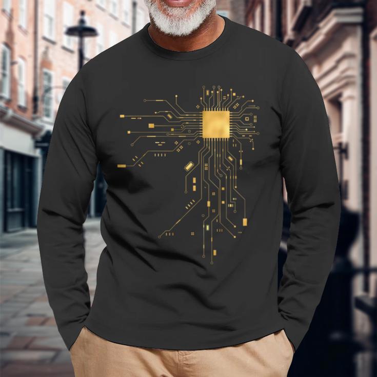 Cpu Corazón Procesador Placa De Circuito Dorado Gamer Heart Camiseta ...