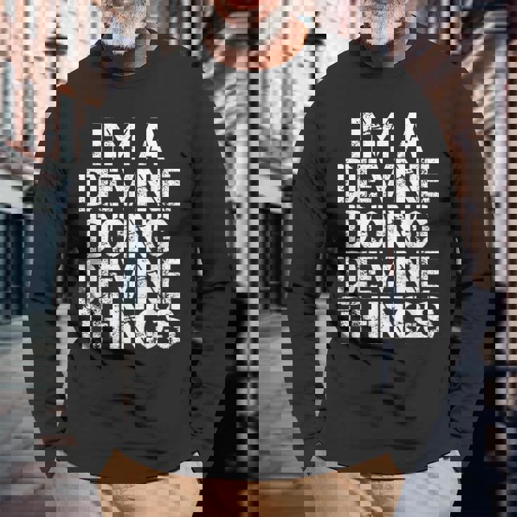 Devine Surname Family Tree Birthday Reunion Idea Long Sleeve T-Shirt ...