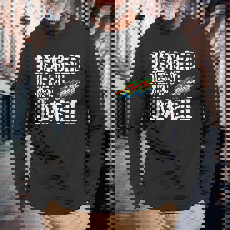 Disability Does Not Equal Unable Disability Pride Month Long Sleeve T ...