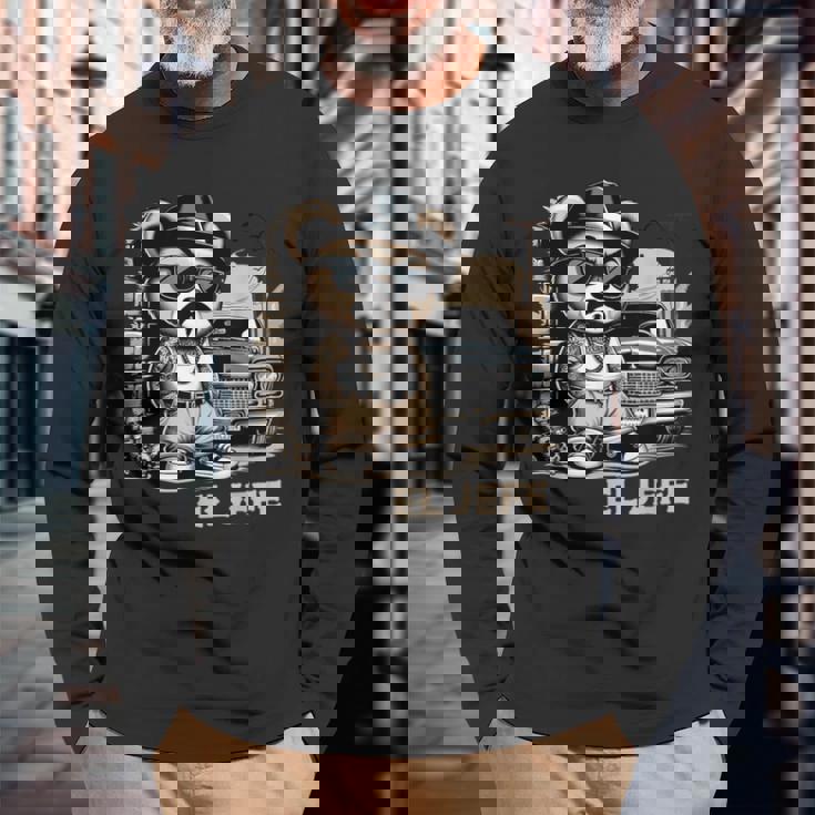 El Jefe Hip Hop Teddy Bear Lowrider Chicano Cholo Long Sleeve T-Shirt ...