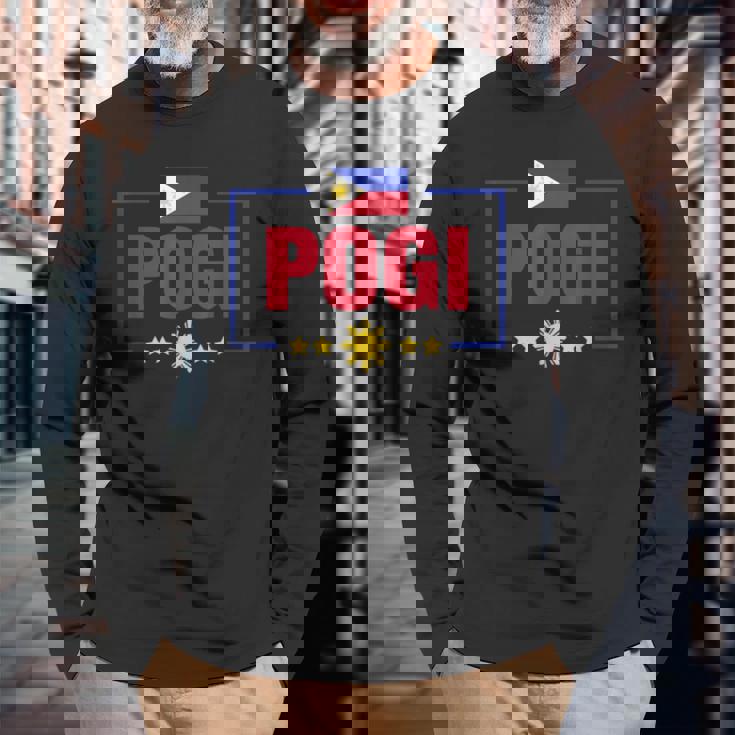 Pogi For Boys Filipino Philippines Pinoy Long Sleeve T-Shirt - Monsterry