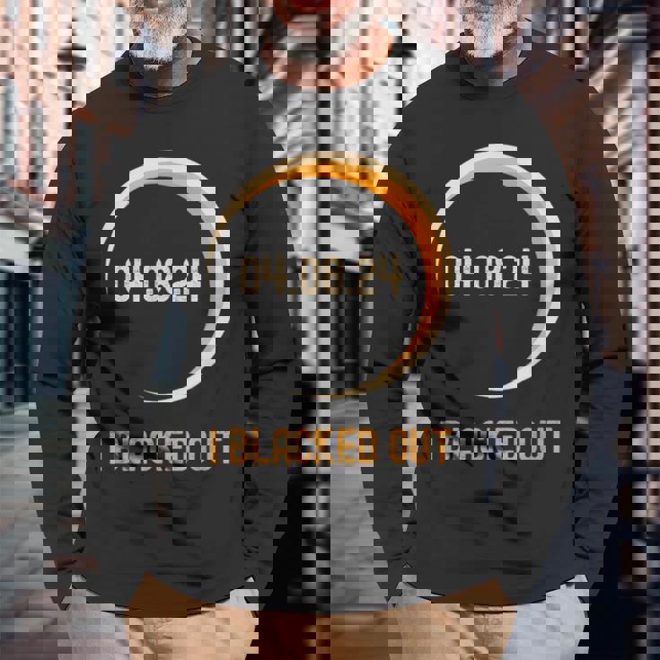 Total Solar Eclipse I Blacked Out April 4Th 2024 Stars Long Sleeve T-Shirt - Monsterry