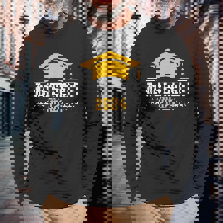 Masters Degree Graduation Mastered It 2024 Long Sleeve T-Shirt | Mazezy