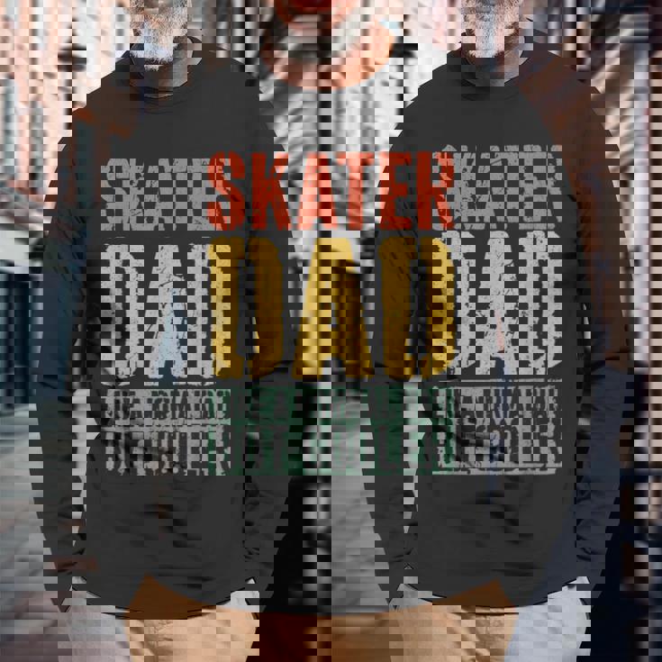 Skater Dad Para El Día Del Padre Skater Dad Camisa Camiseta de manga larga - Regaloses