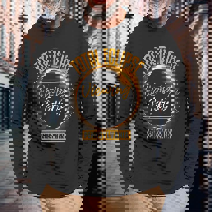 Solar Eclipse Viewing Party Pennsylvania 2024 Eclipse Long Sleeve T ...