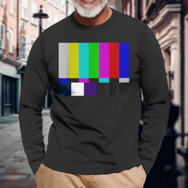 Tv Test Pattern Test Card Pal Ntsc Tv Test Pattern Long Sleeve T-Shirt ...