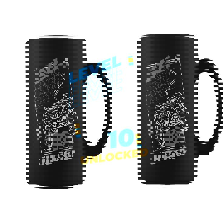 10 Year Old Gamer Gaming 10Th Birthday Level 10 Unlocked Men's T-shirt ...