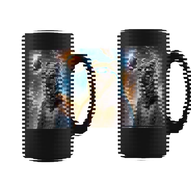 2024 Solar Eclipse Grizzly Bear Wearing Glasses Totality Coffee Mug ...