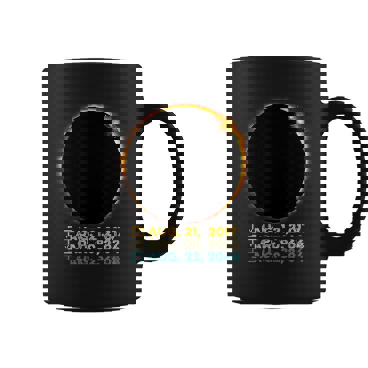 2024 Total Solar Eclipse 2024 Totality Checklist 2017 2044 Coffee Mug ...