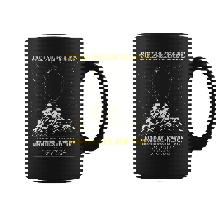Adirondacks New York Total Solar Eclipse 2024 Coffee Mug | Mazezy