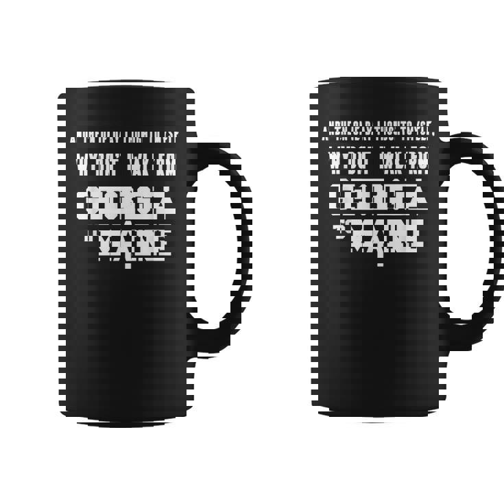 Appalachian Trail Souvenir Map Hiking Appalachia Coffee Mug - Seseable