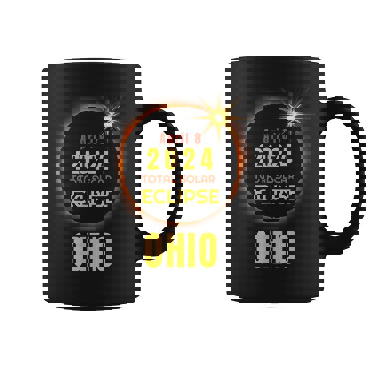 April 8 2024 Total Solar Eclipse Ohio Eclipse Coffee Mug - Seseable