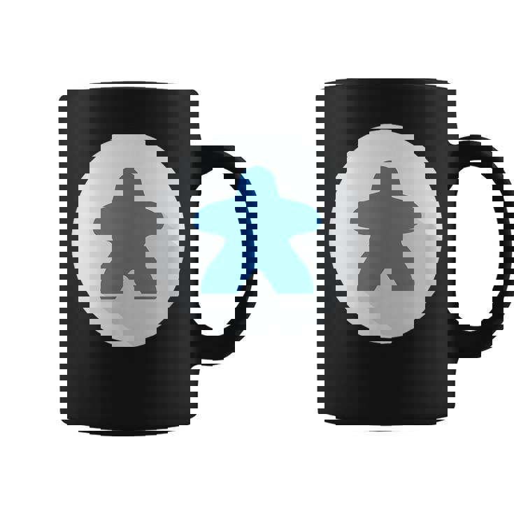 Board Game Blue Meeple Figure Gamer Player Meeples Geek Coffee Mug - Monsterry