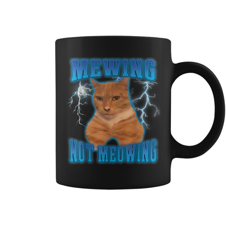 Cat Mewing Meme Cat Mewing Not Meowing Coffee Mug - Monsterry