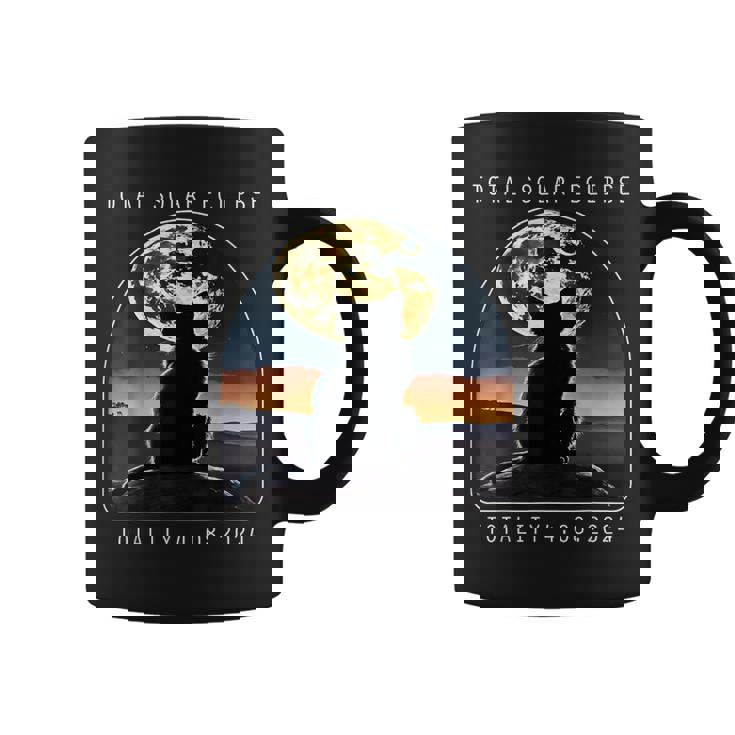 Cat Total Solar Eclipse 2024 Cat Coffee Mug - Seseable