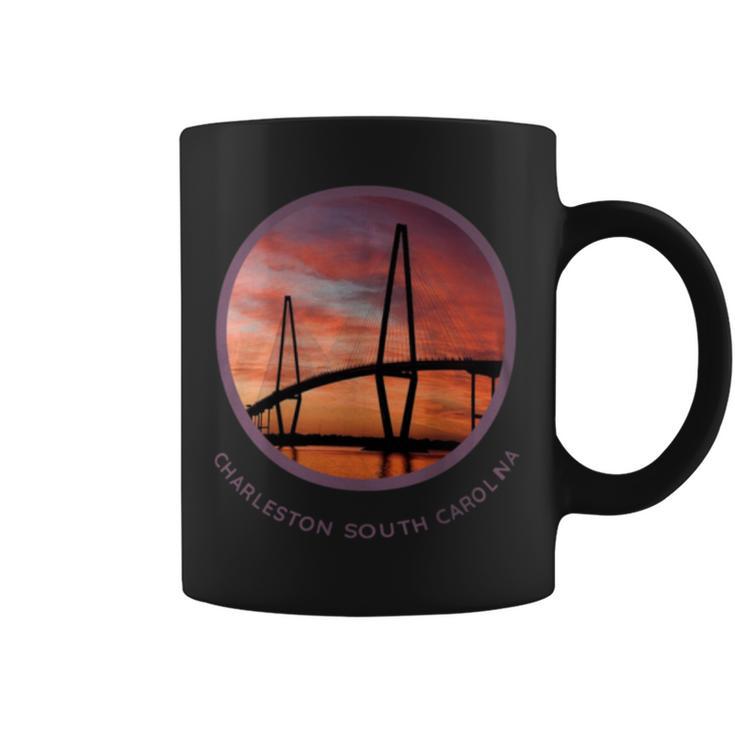 Charleston South Carolina Ravenel Bridge Print SC Coffee Mug - Monsterry