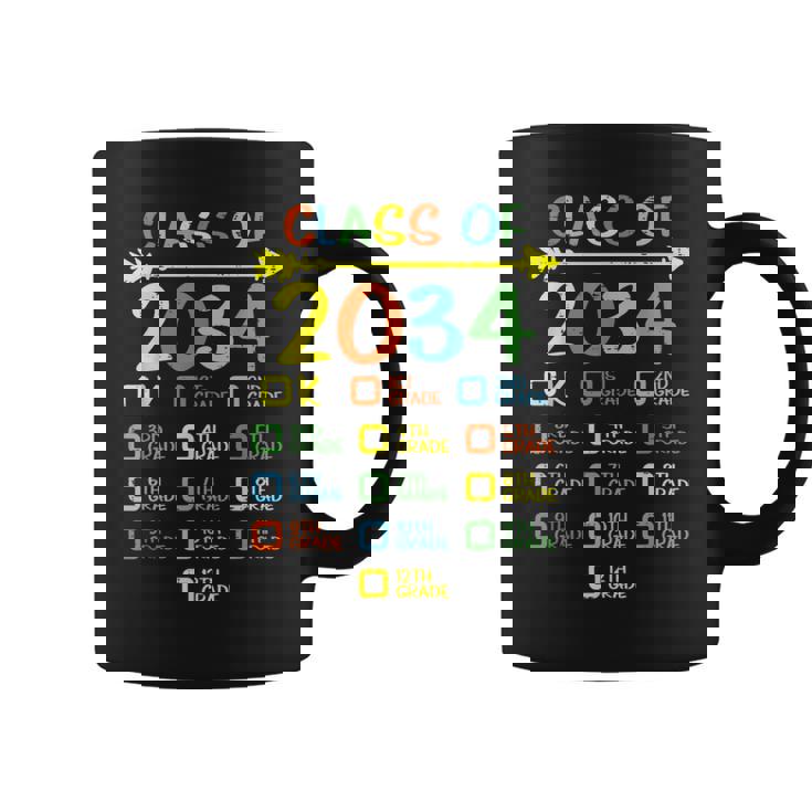 Checklist Handprint Class Of 2034 Grow With Me Boys Girls Coffee Mug ...