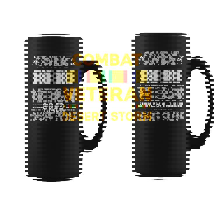 Combat Desert Storm Veteran Persian War Service Ribbon Coffee Mug | Mazezy