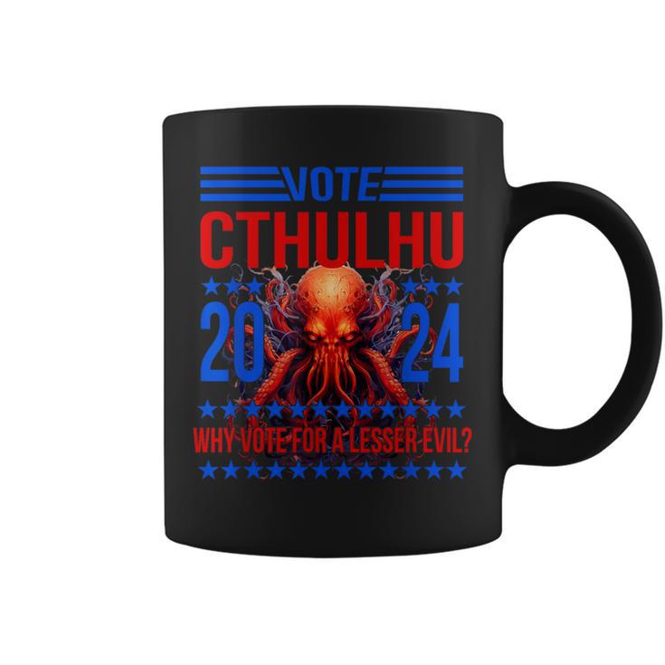 Cthulhu For President 2024 Why Vote For A Lesser Evil T-Shirt - Seseable