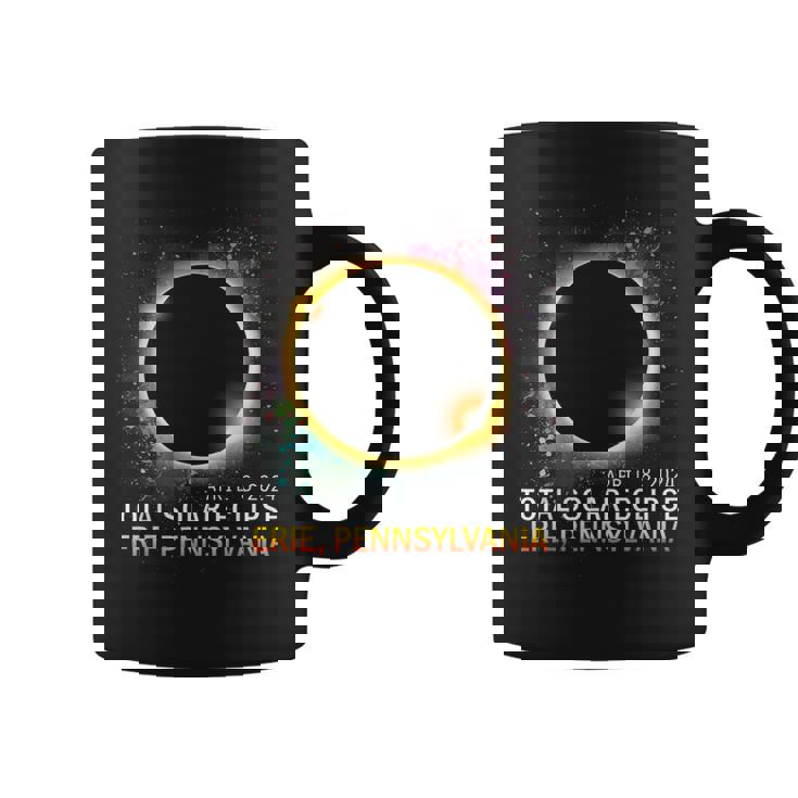Erie Pennsylvania Total Solar Eclipse 2024 Coffee Mug | Mazezy