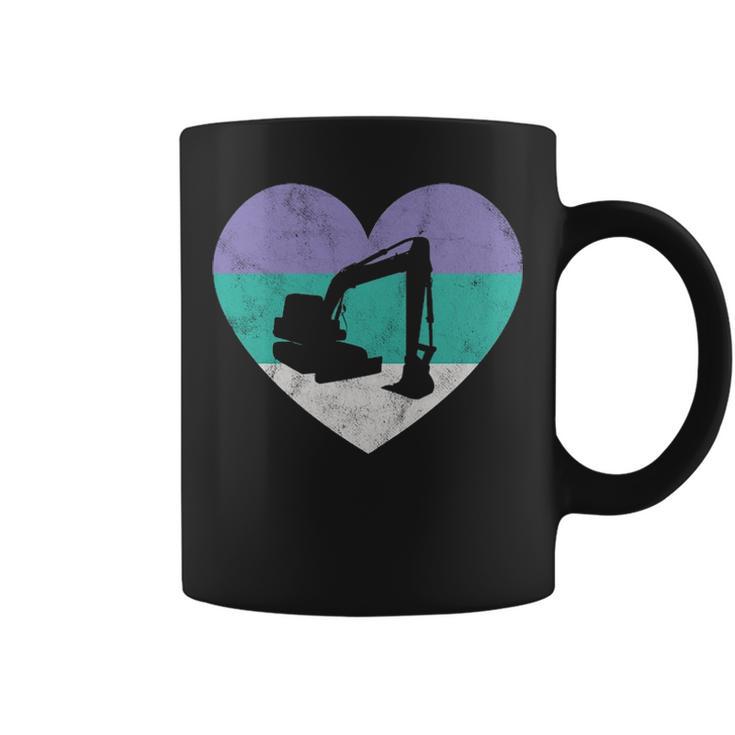 Excavator Construction Retro Cute Coffee Mug | Mazezy
