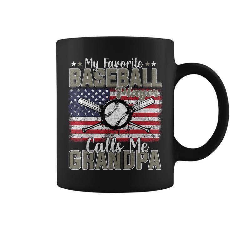 Father's Day My Favorite Baseball Player Calls Me Grandpa Coffee Mug ...
