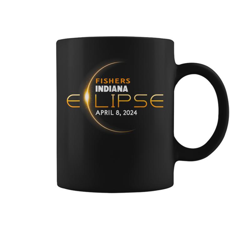 Fishers Indiana Total Solar Eclipse 2024 Coffee Mug | Mazezy