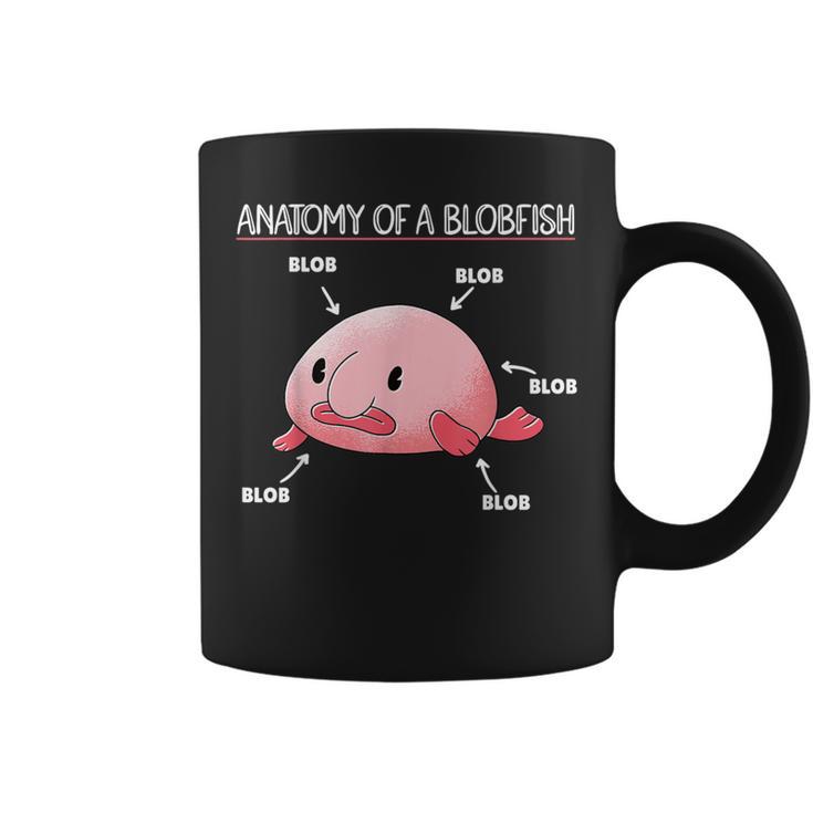 Blobfish Statement Anatomy Of Blobfish Coffee Mug - Monsterry