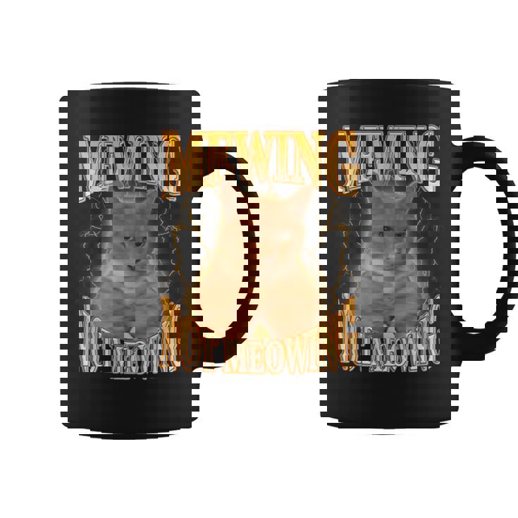 Cat Meme Mewing Looksmax Meowing Cat Trend Coffee Mug - Thegiftio UK