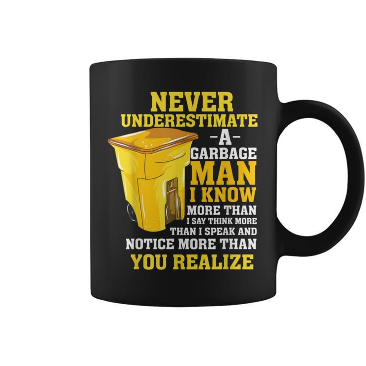 Garbage Man Never Underestimate A Garbage Man Men's T-shirt Back Print ...