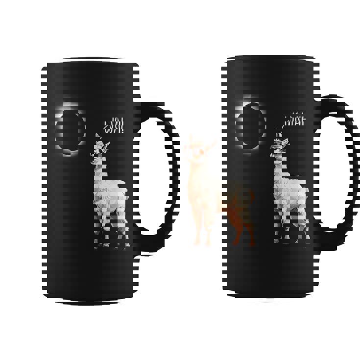 Total Solar Eclipse 2024 Llama Woah Men Coffee Mug - Seseable