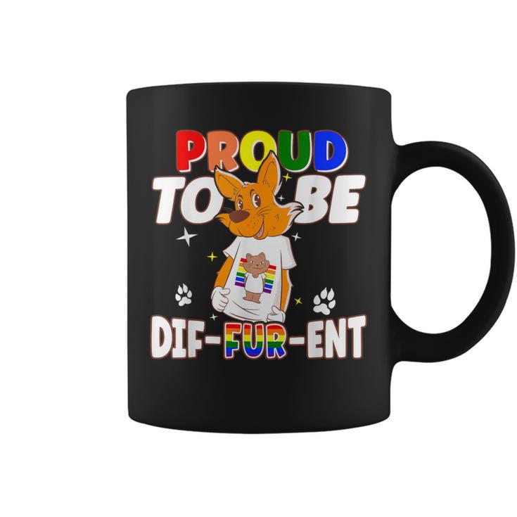 Gay Furries Proud To Be Different Fursuit Happy Furry Coffee Mug ...