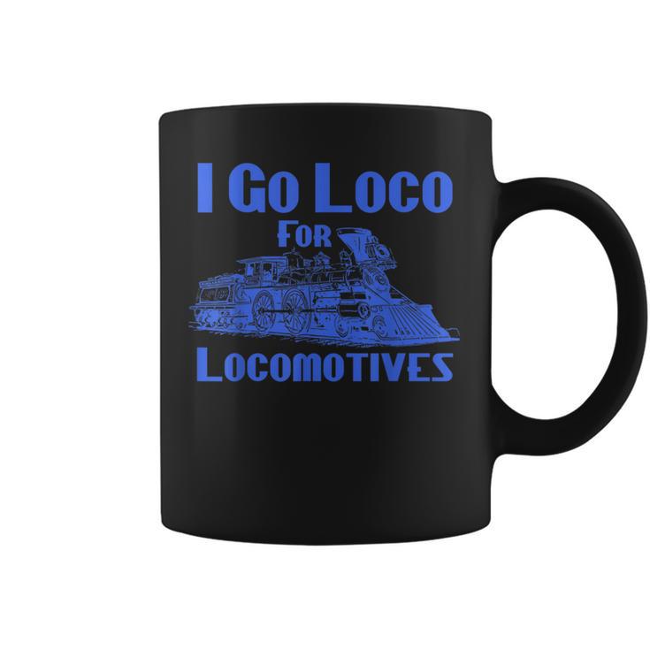 I Go Loco For Locomotives Custom Retro Steam Train Coffee Mug ...
