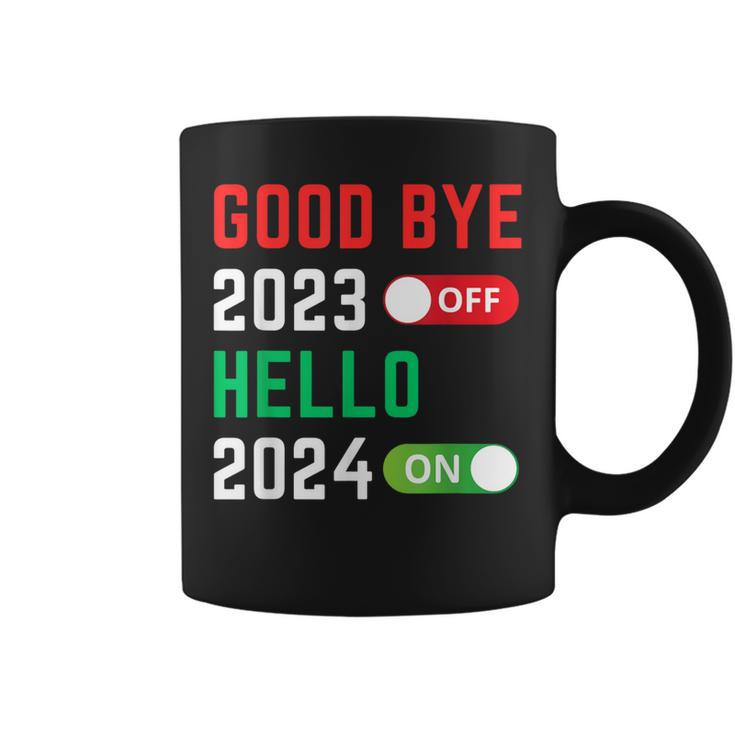 Goodbye 2023 Hello 2024 Happy New Year 2024 Party Family Coffee Mug ...