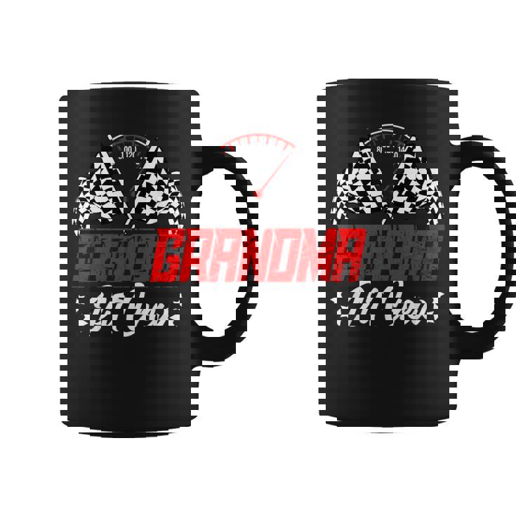 Grandma Pit Crew Birthday Party Race Car Lover Racing Family Coffee Mug ...