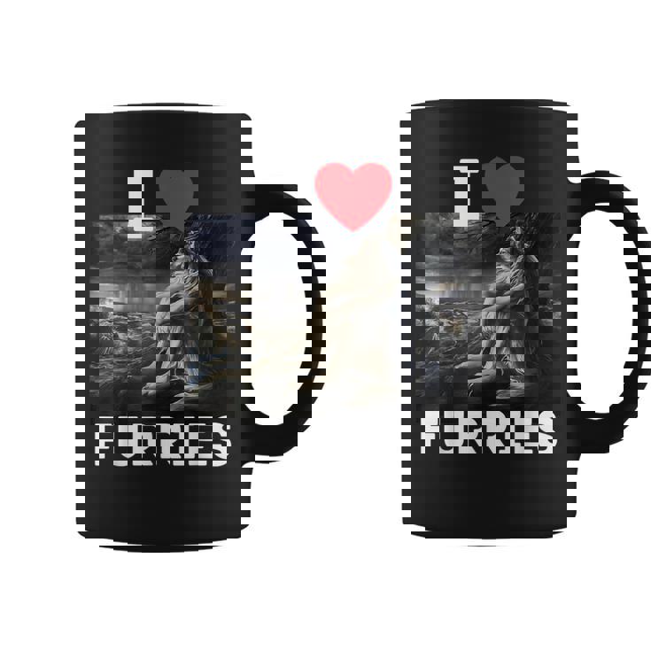 I Heart Werewolfs Cringe Werewolf Wolf Meme Coffee Mug | Mazezy