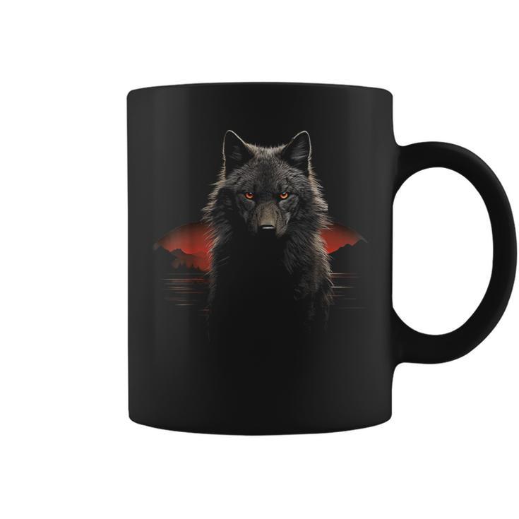 Lobo Dibujo Arte Animales Naturaleza Taza de café - Regaloses