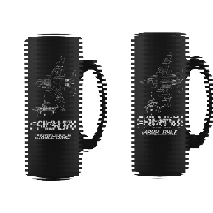 Mcdonnell Douglas F-4 Phantom Ii Blueprint Aircraft Coffee Mug - Seseable