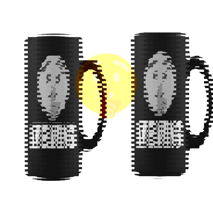 Mewing Quiet Meme Joke Coffee Mug - Seseable