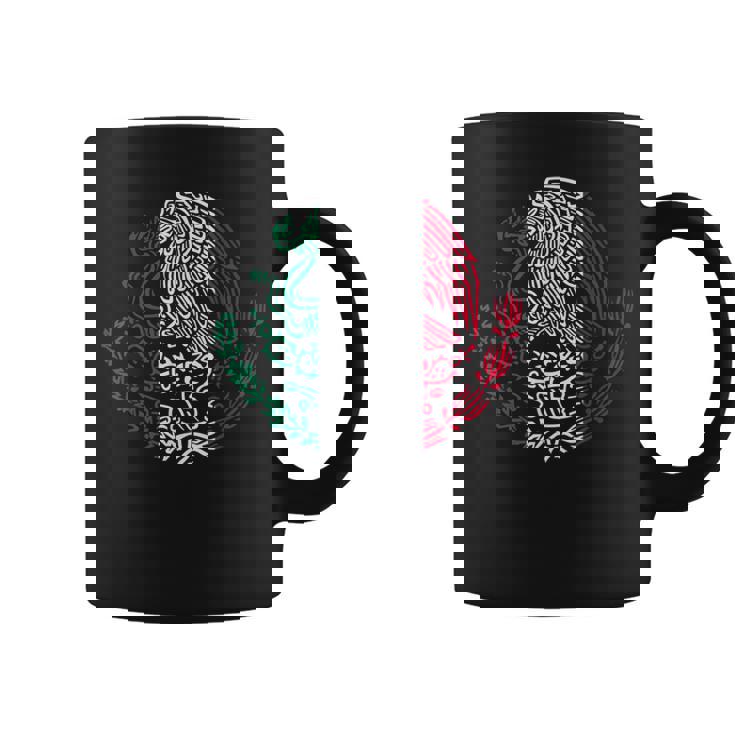 Mexican Eagle Mexico Flag Coffee Mug - Monsterry