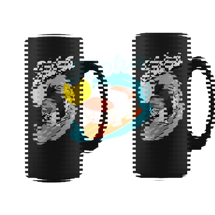 Musubi Aloha Surfer Musubi Hawaiian Food Men's T-shirt Back Print ...