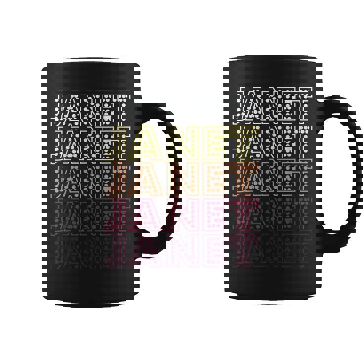 Personalized Name Janet Vintage Janet Retro Coffee Mug | Mazezy