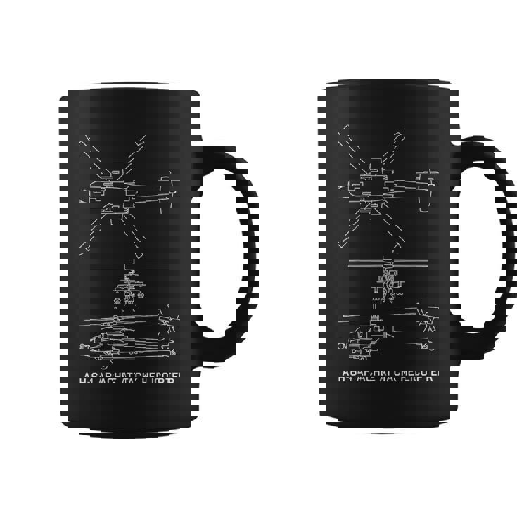 Plan Militaire De L'hélicoptère D'attaque Ah-64 Apache Tasse | Cadeauxyz
