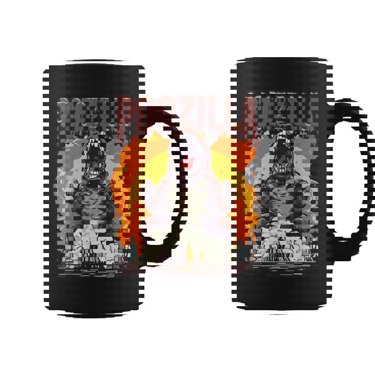 Poozilla Explosive Monstrous Diarrhea Poop Meme Coffee Mug - Seseable